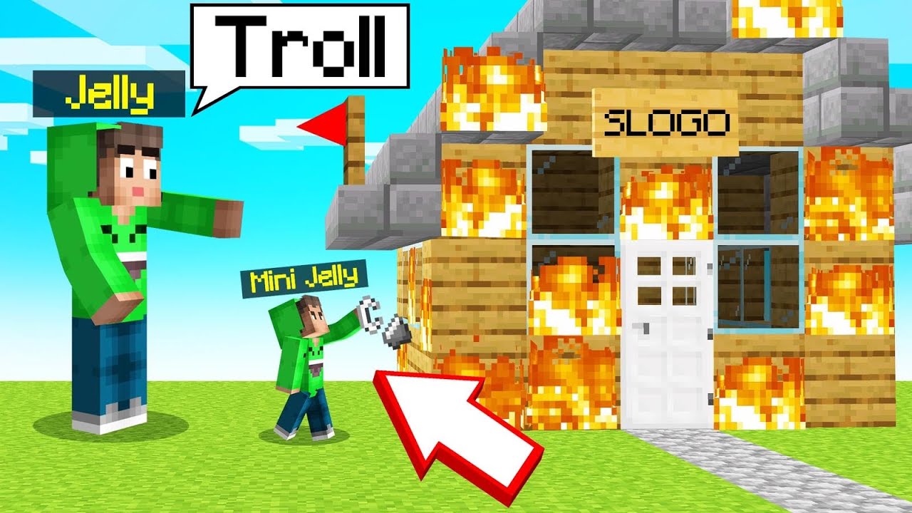 I Created A MINI JELLY To TROLL MY FRIEND In MINECRAFT! - Minecraft videos