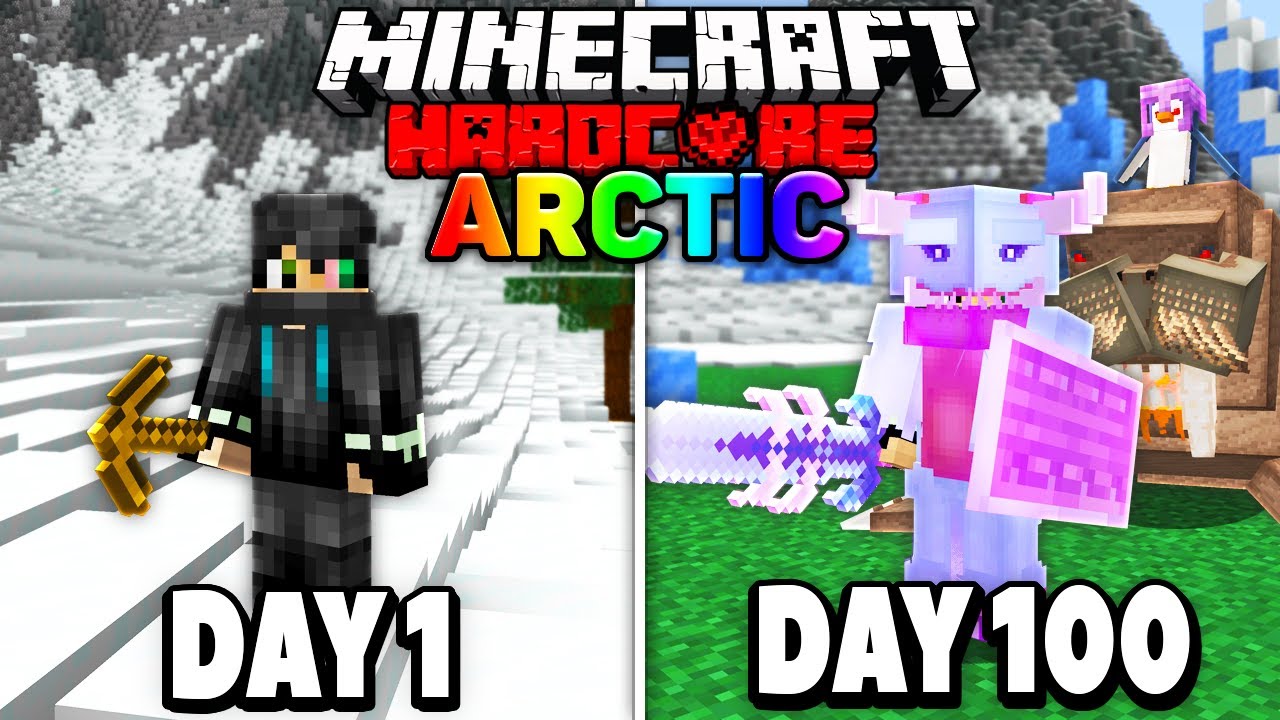 I Survived 100 Days of Hardcore Minecraft in the Arctic.. Here's What ...
