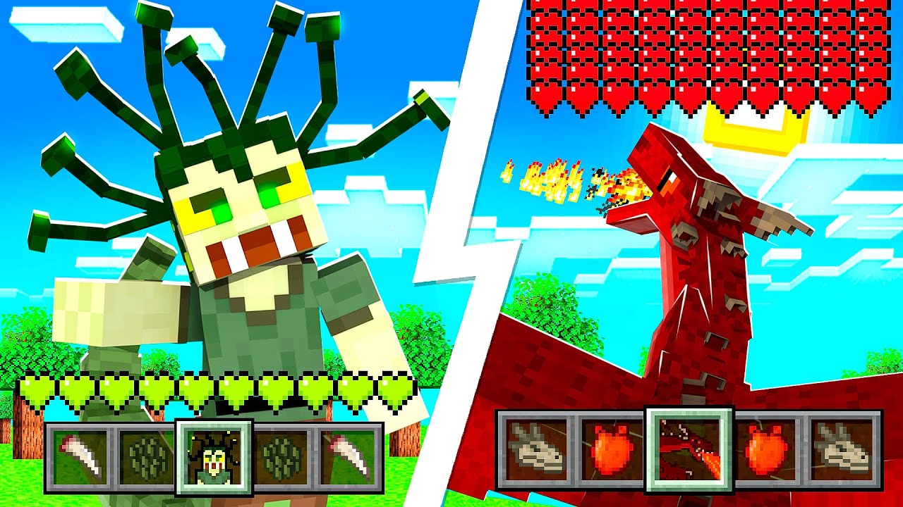 MI TRASFORMO IN TUTTI I MOSTRI DI MINECRAFT - Minecraft videos