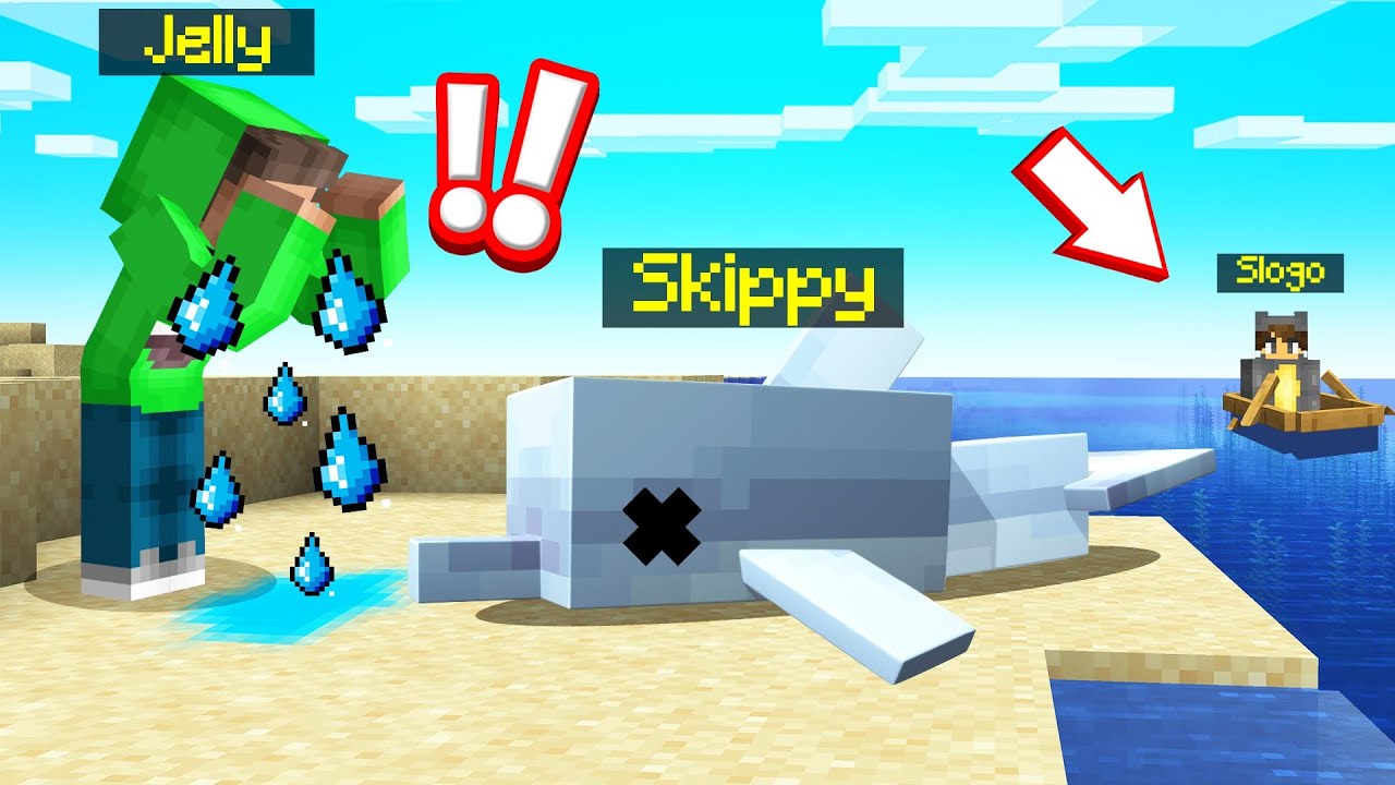 MY PET DOLPHIN DIED In MINECRAFT SURVIVAL ISLAND... (Sad) - Minecraft ...