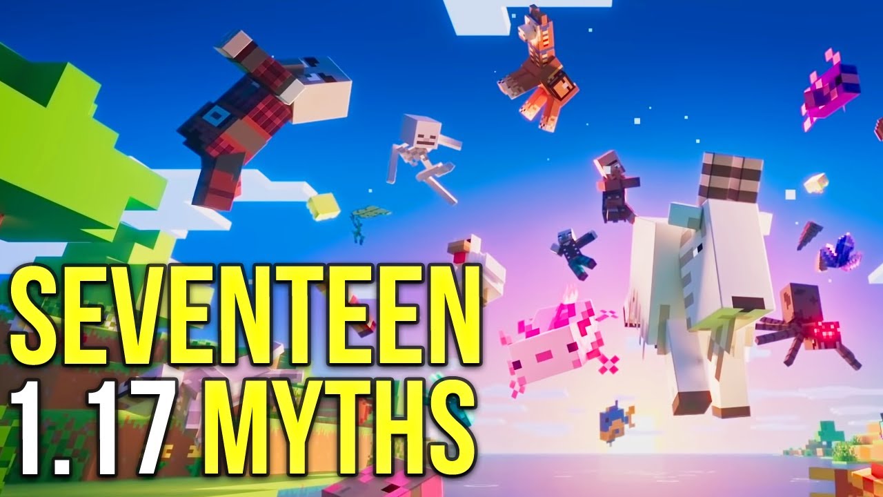 Minecraft 1.17 Seventeen Caves & Cliffs Update Myths [Minecraft Myth ...