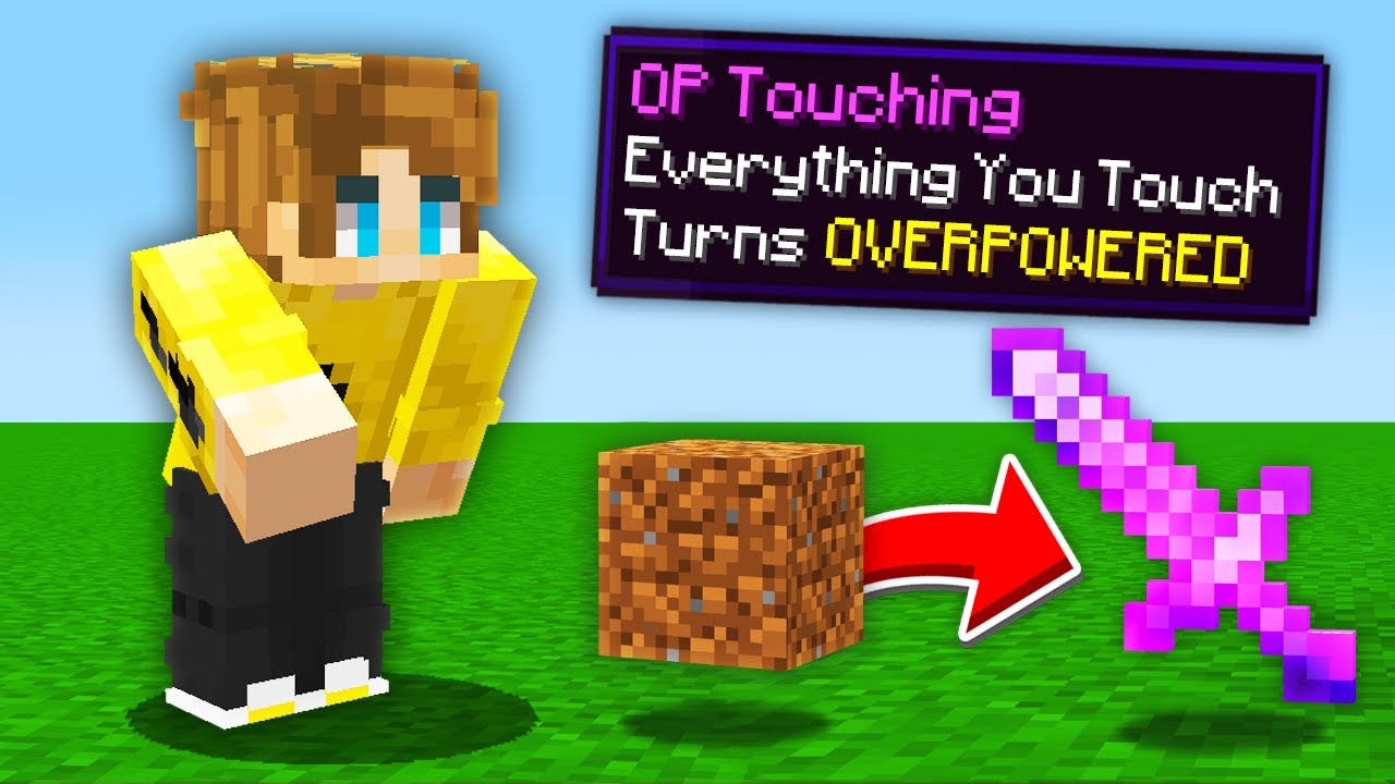 Minecraft, But Any Item You Touch Turns OP.. - Minecraft videos