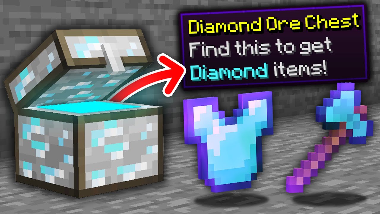 Minecraft, But Every Ore Is A Chest - Minecraft videos