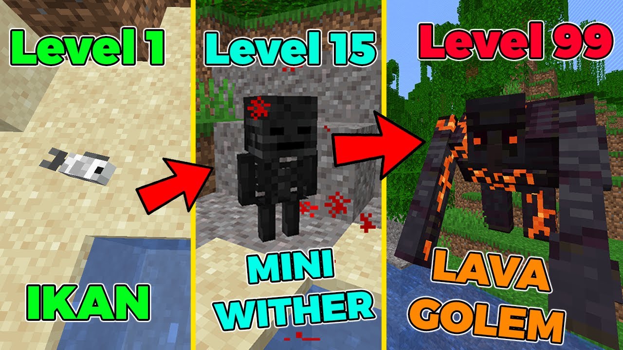 Minecraft Tapi Kita EVOLUSI Menjadi Mob KUAT - Minecraft videos