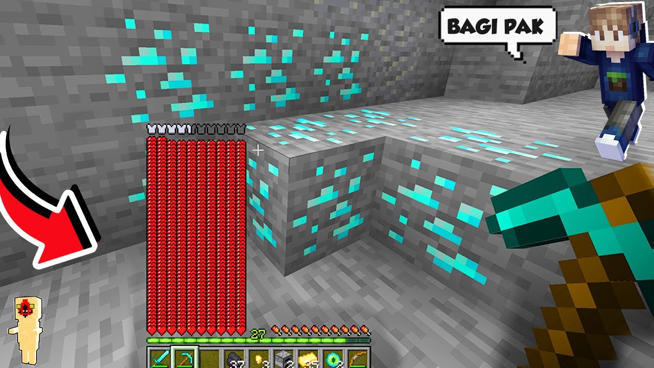 Minecraft Tapi Setiap Kita Mining Darah Kita Mengganda!!! - Minecraft ...