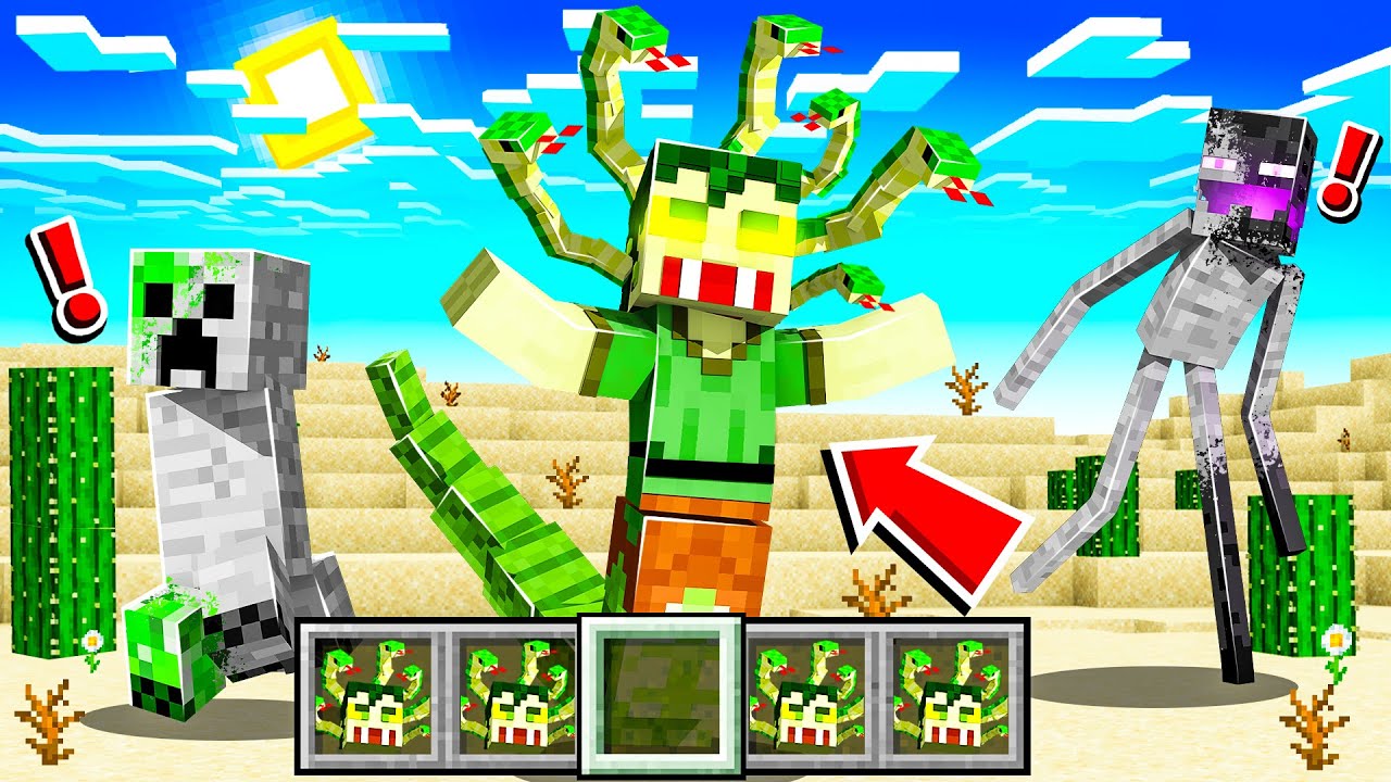 Morphing into MEDUSA in MINECRAFT! - Minecraft videos