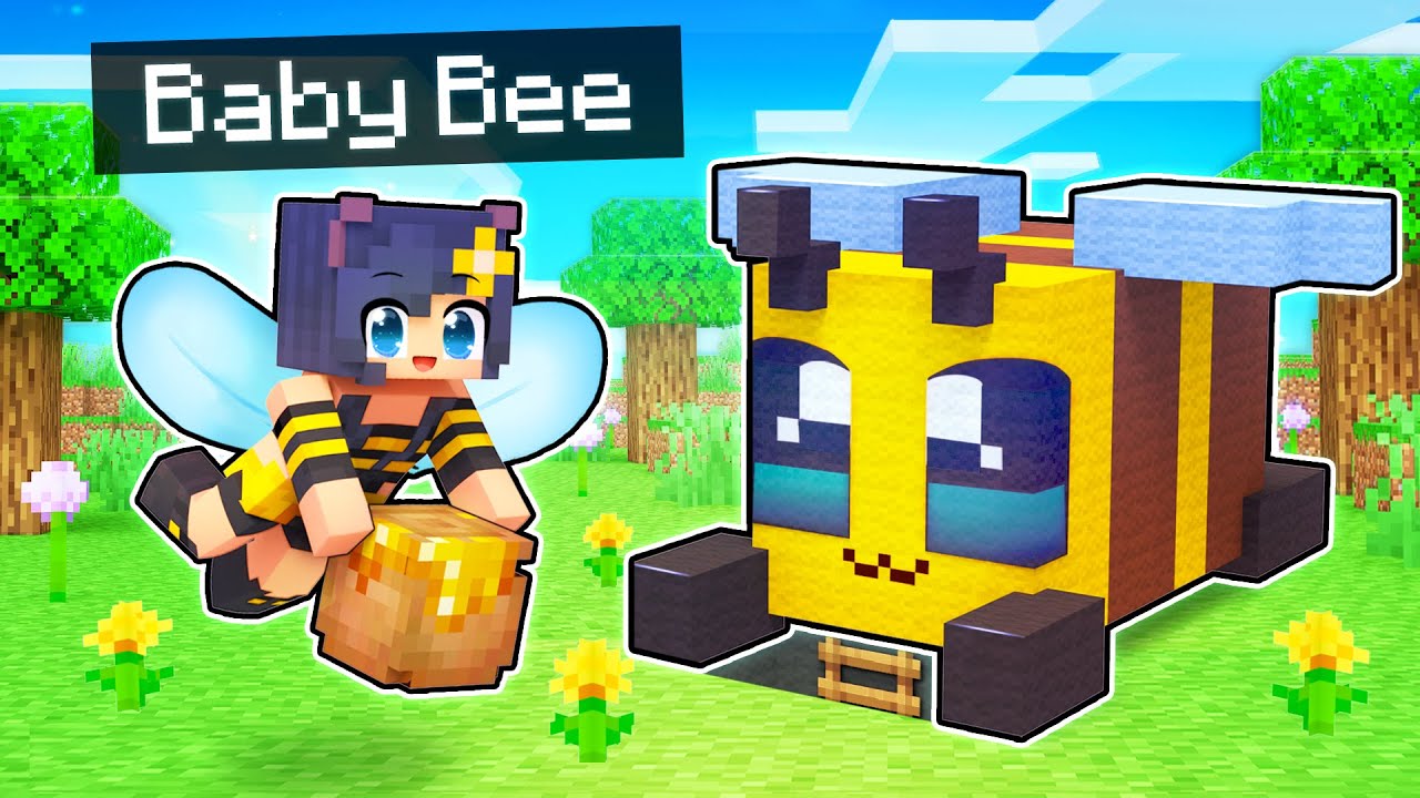 My Buzzing BABY BEE Base In Minecraft! - Minecraft videos