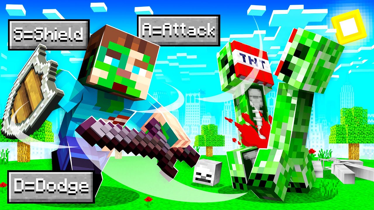 Playing MINECRAFT With REALISTIC COMBAT! - Minecraft videos