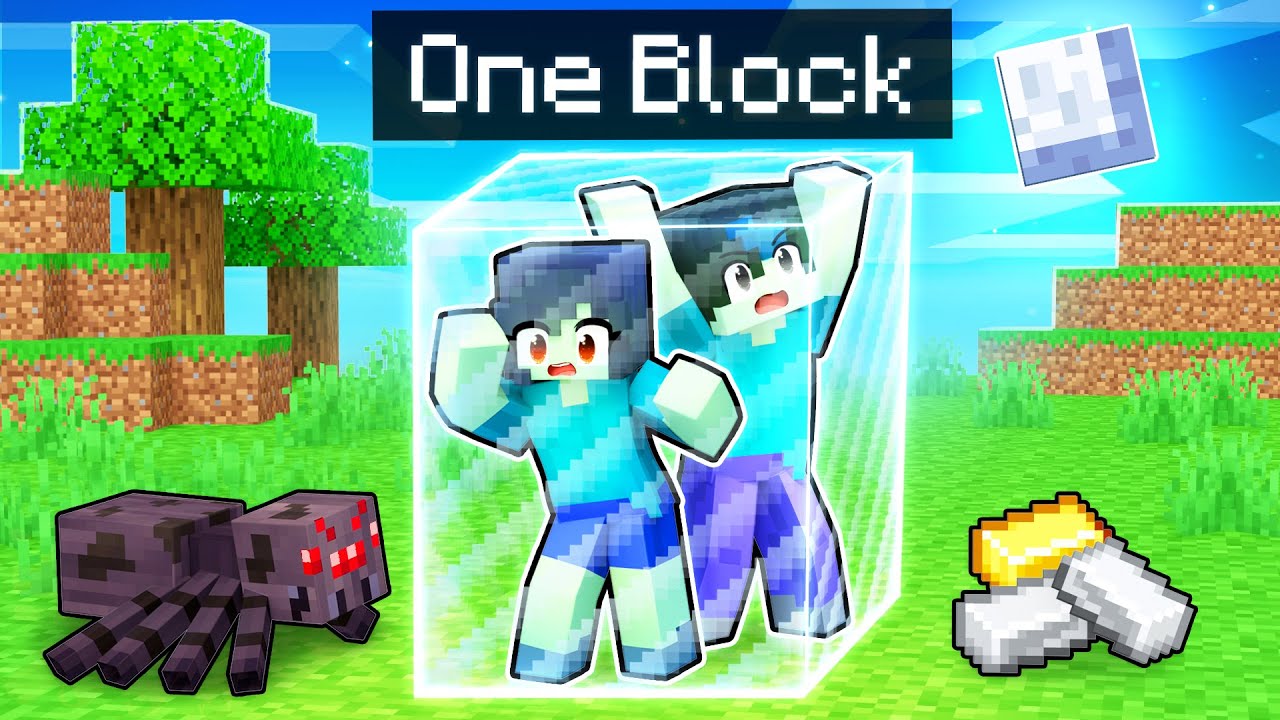 We're Zombies LOCKED In ONE BLOCK In Minecraft! - Minecraft videos