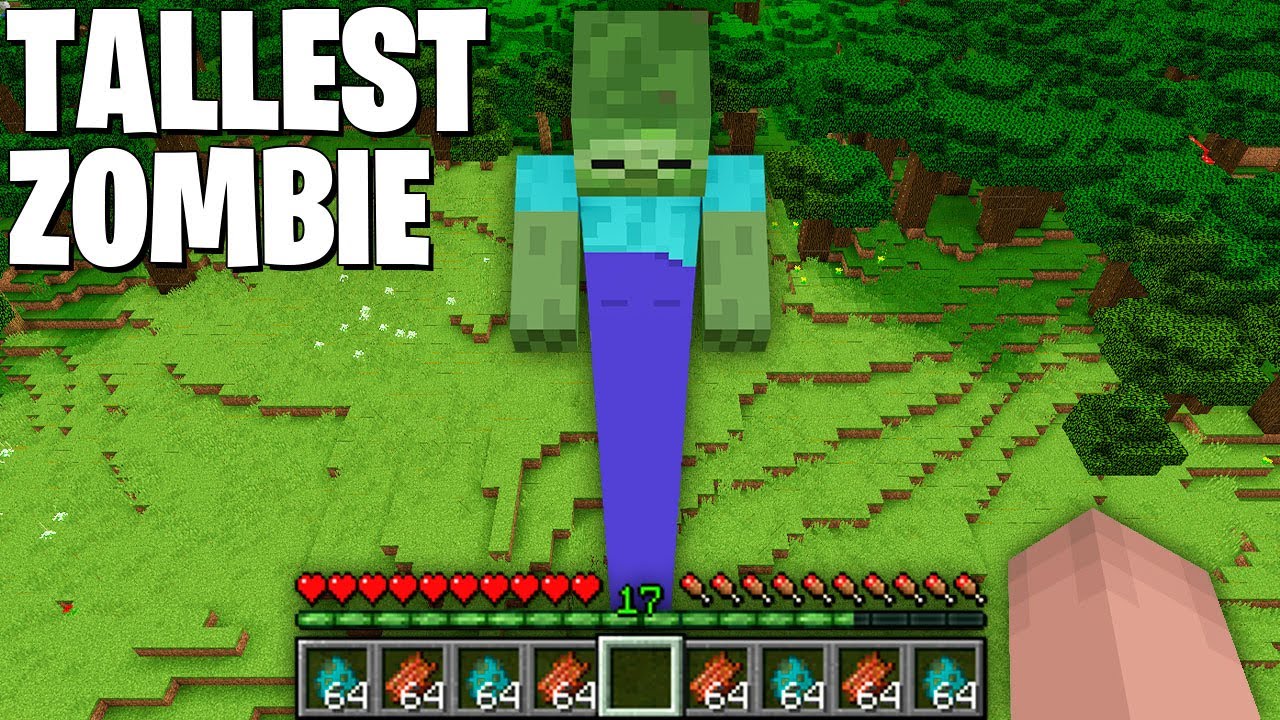 this EPIC TALLEST ZOMBIE in Minecraft !!! INCREDIBLE TALLEST MOB ...