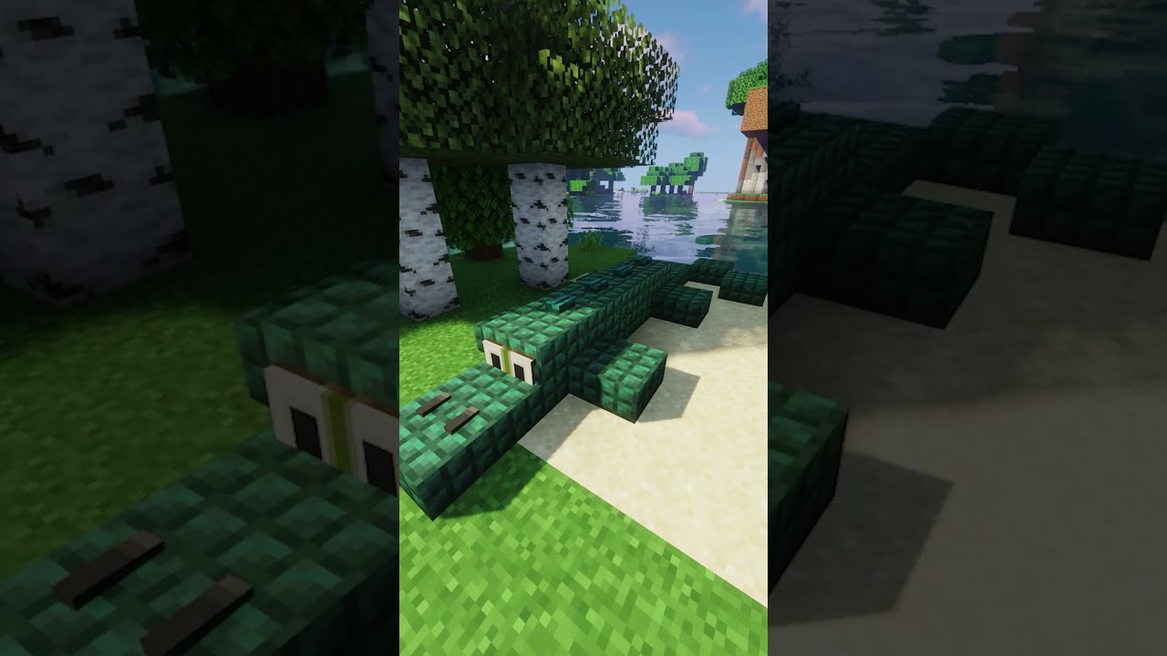 Alligator build tutorial in MINECRAFT! #shorts - Minecraft videos