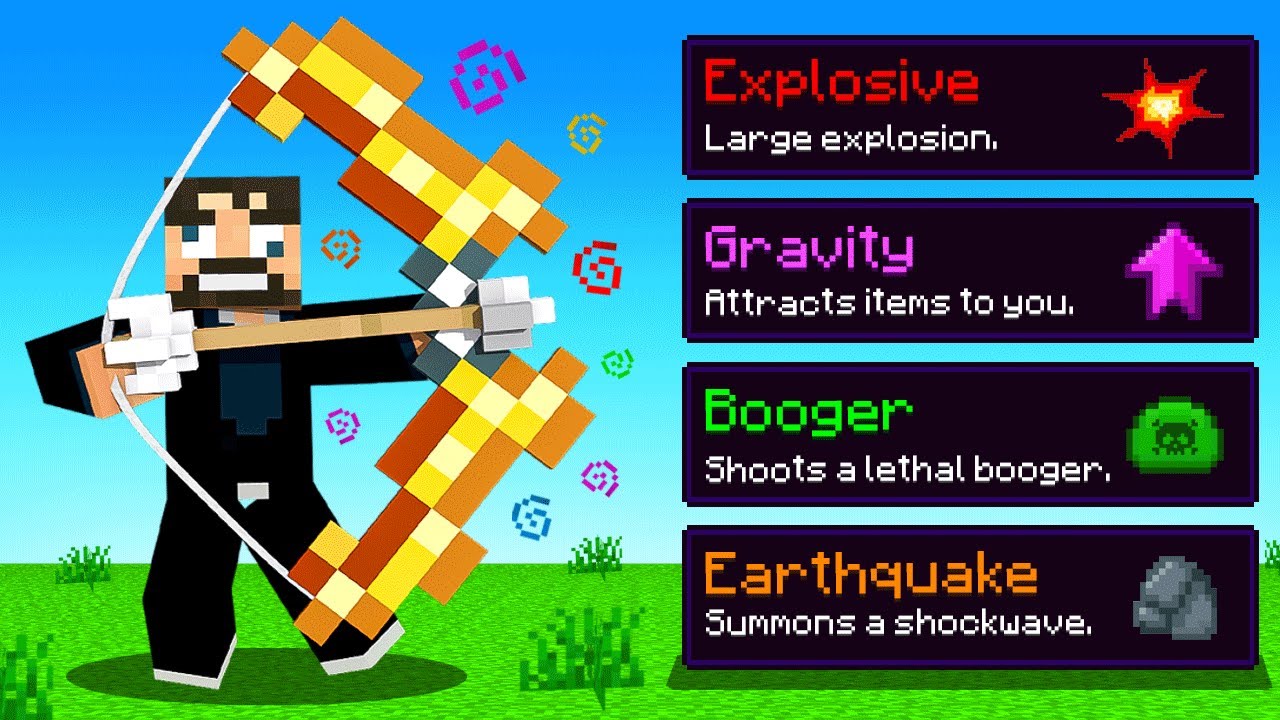 BEATING Minecraft with 10 BOWS MOJANG WANTED To ADD - Minecraft videos