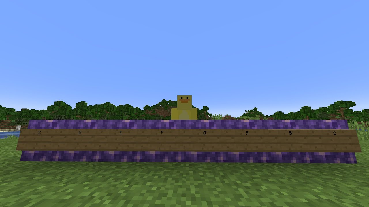 C Major Scale with Amethyst Blocks in Minecraft - Minecraft videos
