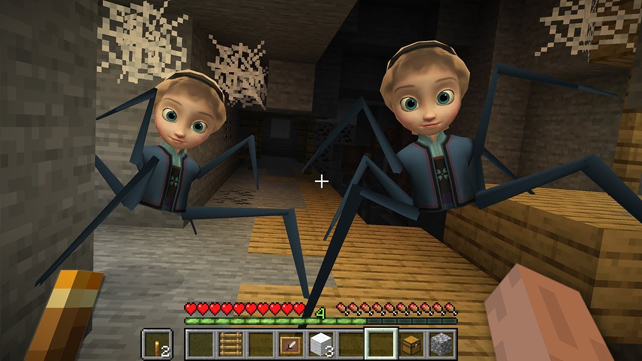 FROZEN SPIDER HEART - ELSA ATTACK me in MINECRAFT gameplay - Minecraft ...