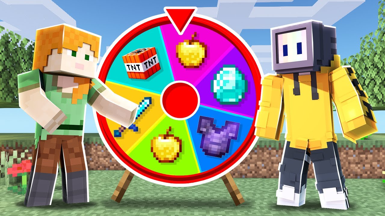 LOGGY LOST 1v1 LUCKY WHEEL RACE | MINECRAFT - Minecraft videos