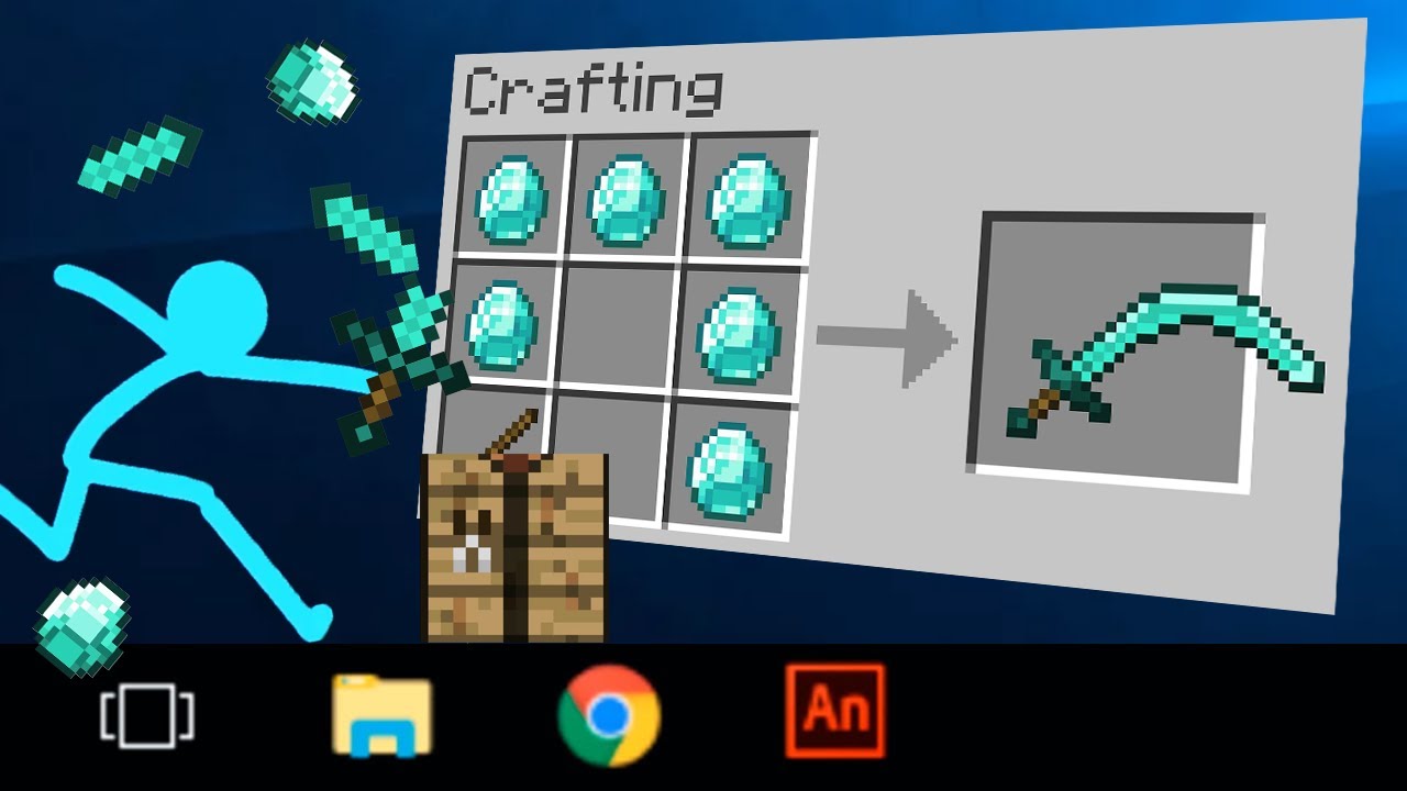 Minecraft vs Stickman Cartoon Animation vs. Minecraft Stick man Fight ...