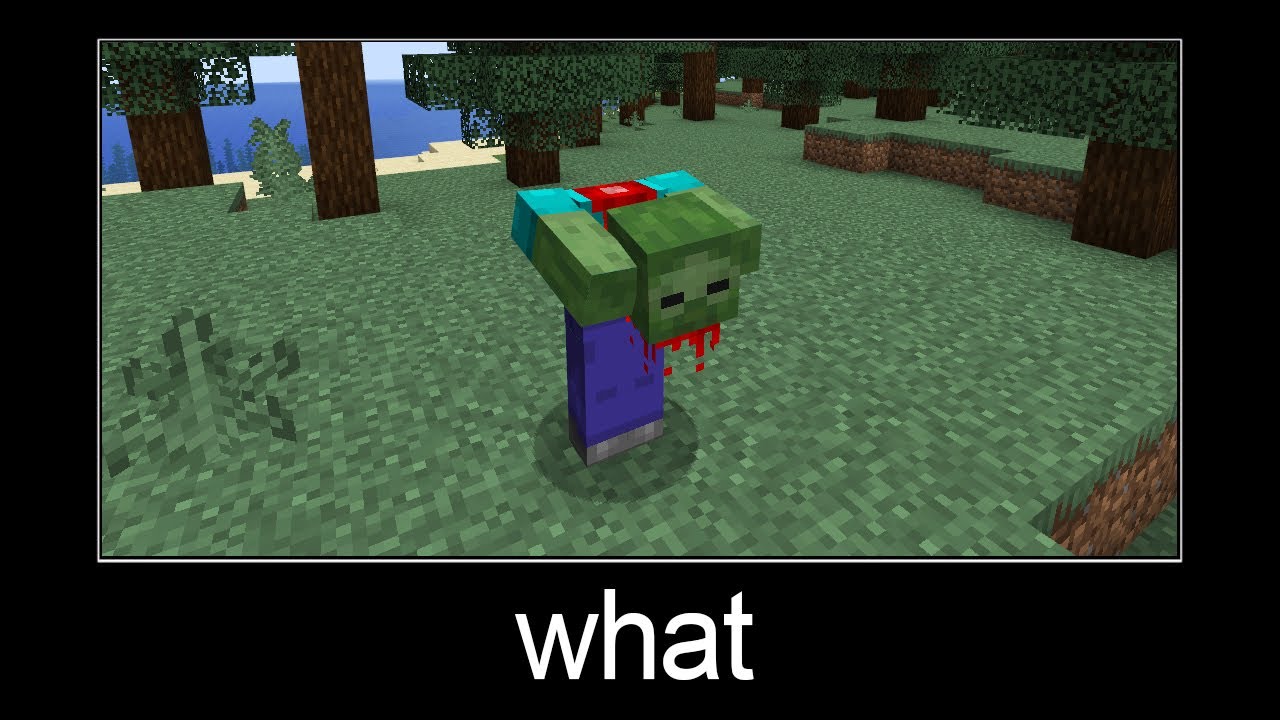 Minecraft wait what meme part 85 (headless zombie) - Minecraft videos