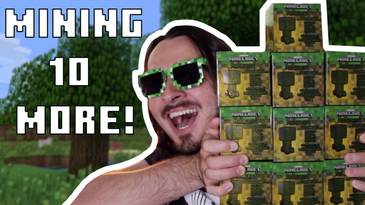 Mining 10 more Minecraft Mining Kits! (1/48 have a Golden Creeper ...
