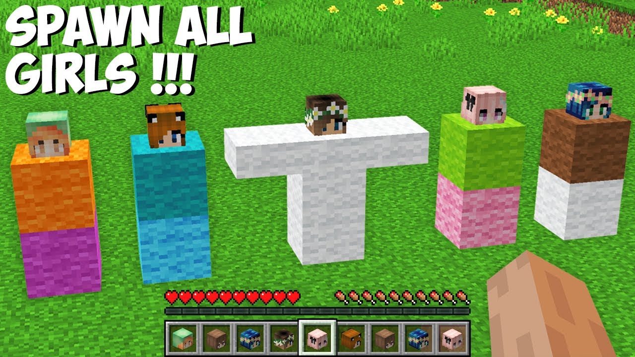 New SECRET WAY TO SPAWN ALL GIRLS in Minecraft ! HOW TO SUMMON GIRLS ...