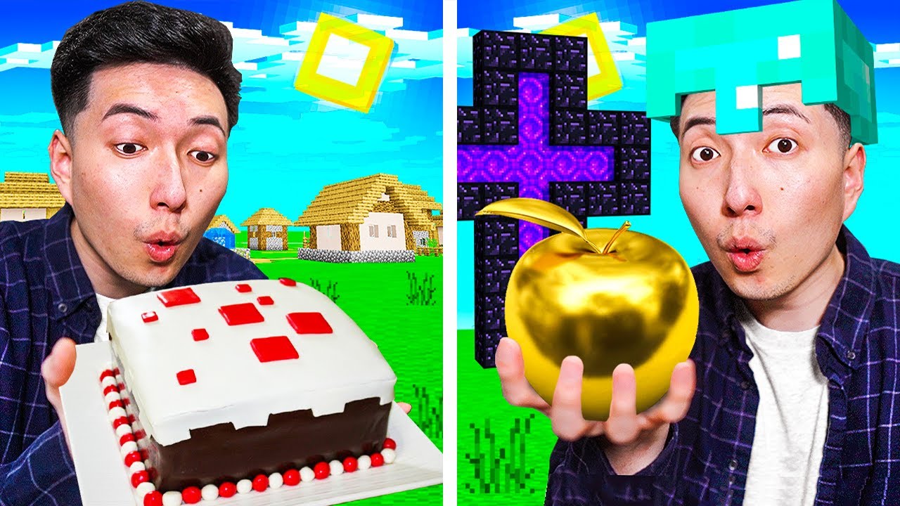Only Eating Minecraft Foods for 24 Hours! - Challenge - Minecraft videos