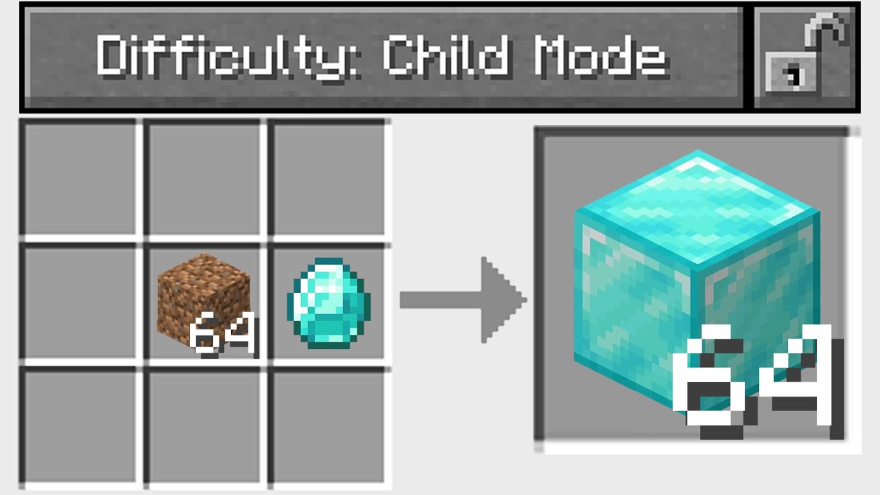 So I Created "Child Mode" Difficulty In Minecraft... - Minecraft videos