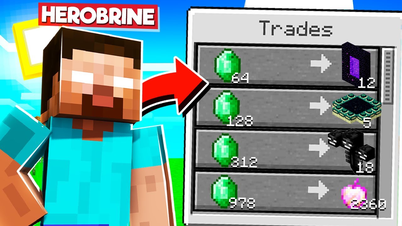 TRADING OP ITEMS WITH HEROBRINE | MINECRAFT - Minecraft videos