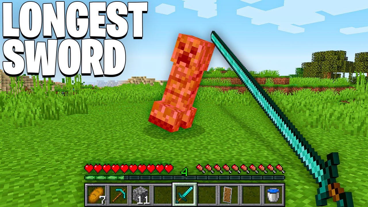 WHAT? this LONGEST SWORD in Minecraft ??? - Minecraft videos