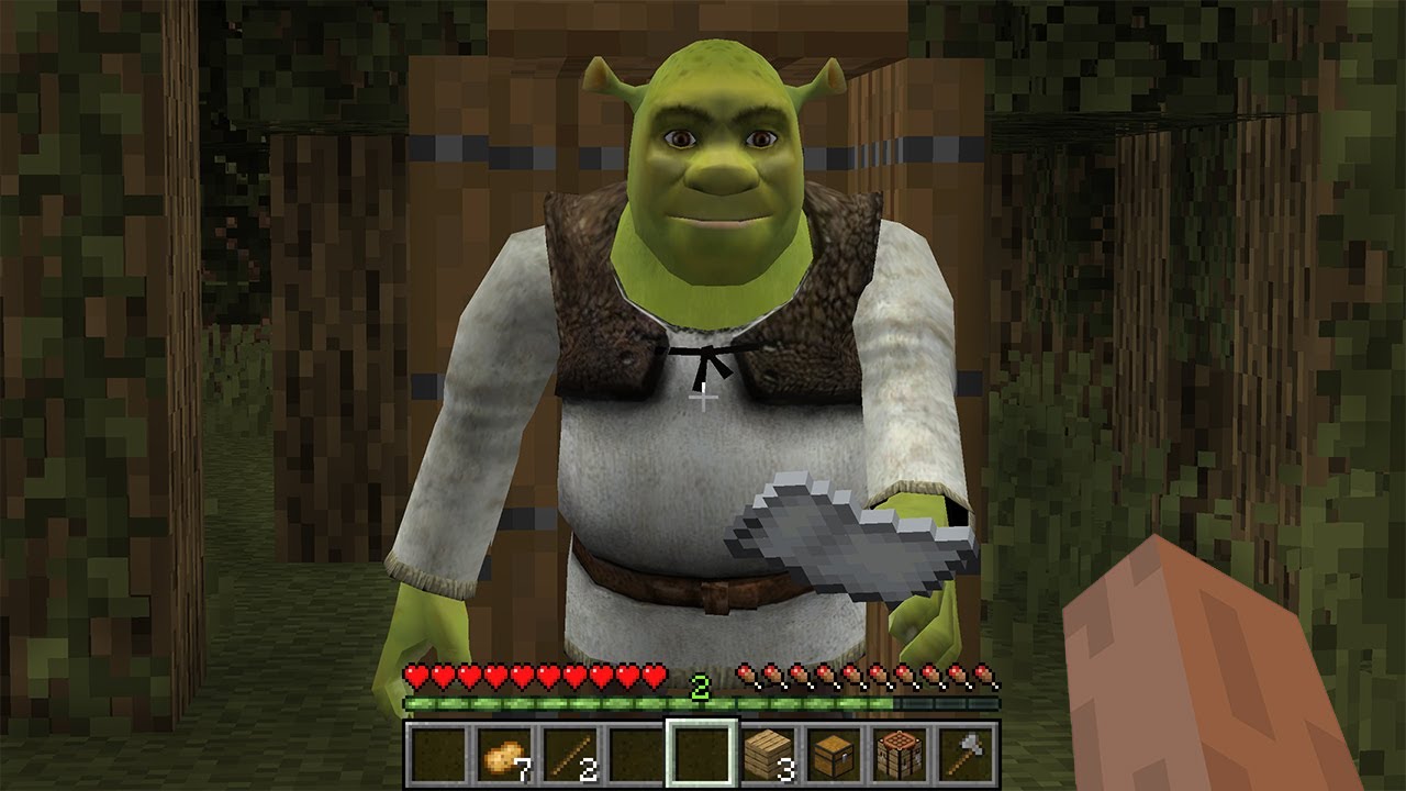 What happens if you meet Shrek in Minecraft - Minecraft videos