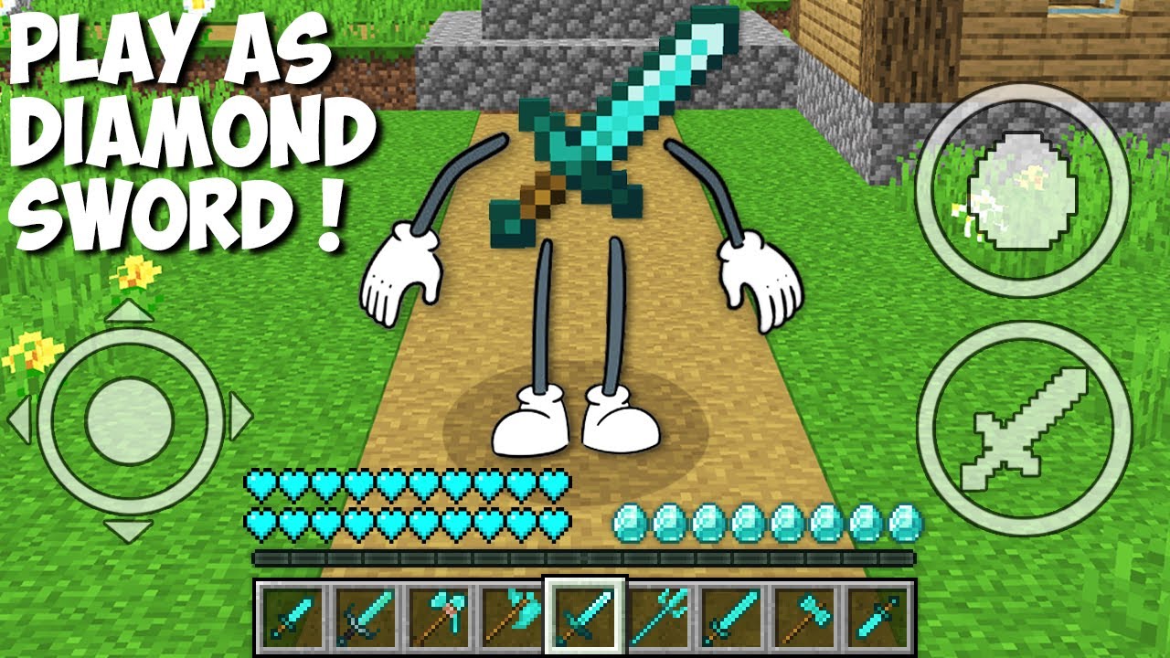 What if you CAN PLAY AS DIAMOND SWORD in Minecraft ? HOW TO PLAY ...