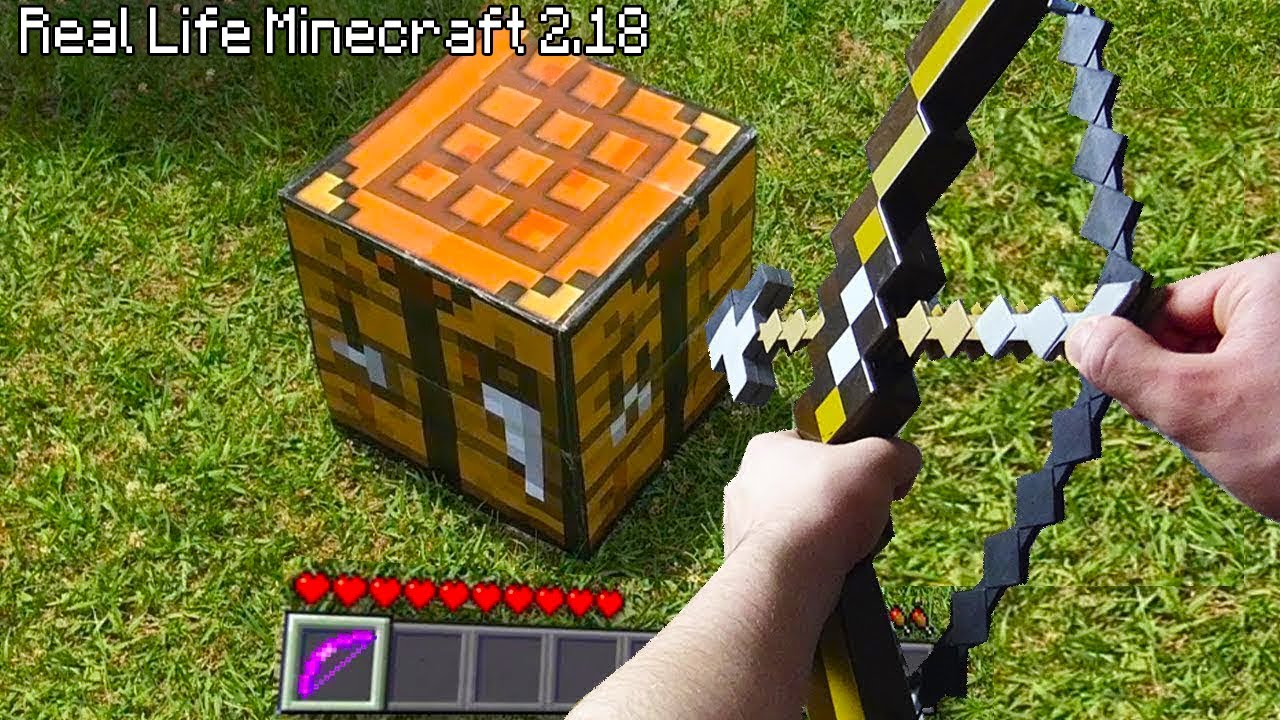 REALISTIC MINECRAFT IN REAL LIFE! - IRL Minecraft Animations / In Real ...