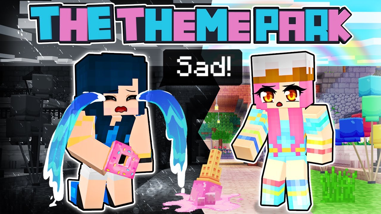 24 HOURS to HELP a SAD Theme Park in Minecraft! - Minecraft videos