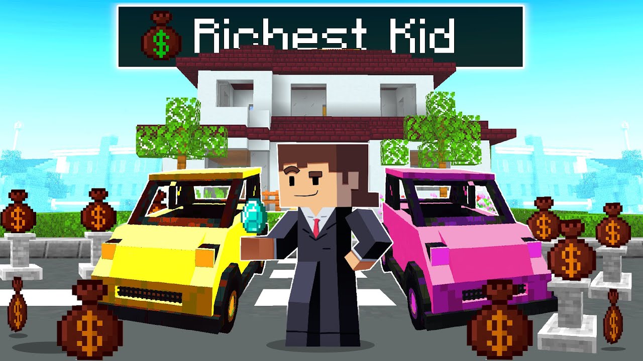 Becoming The RICHEST KID In Minecraft! - Minecraft videos