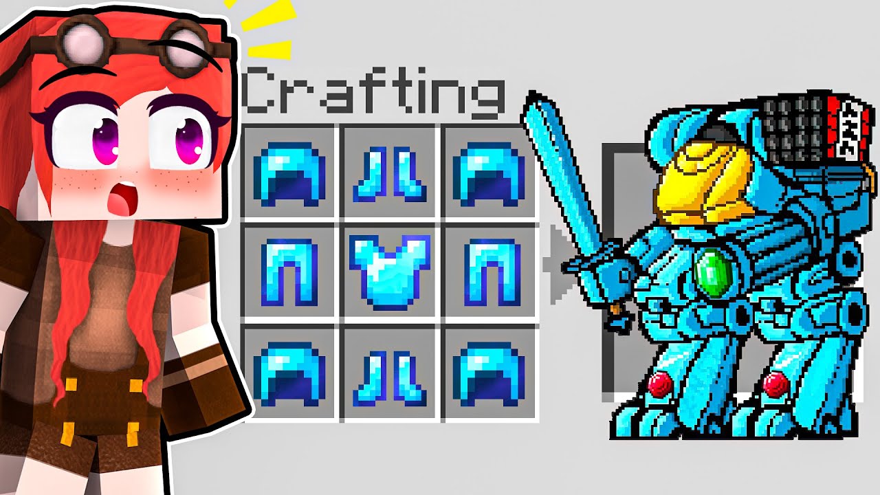 COSTRUISCO IL MEGA ROBOT INVINCIBILE SU MINECRAFT! - Minecraft videos