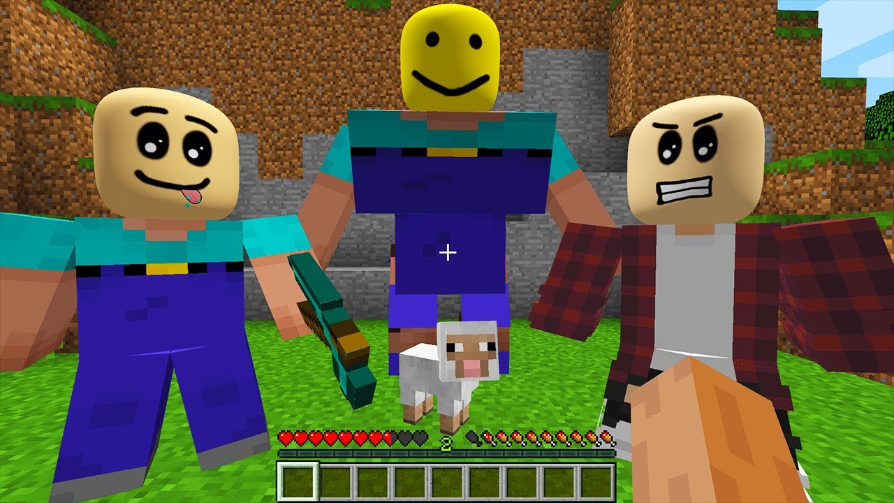 CURSED MINECRAFT BUT IT'S UNLUCKY LUCKY FUNNY MOMENTS ROBLOX ...