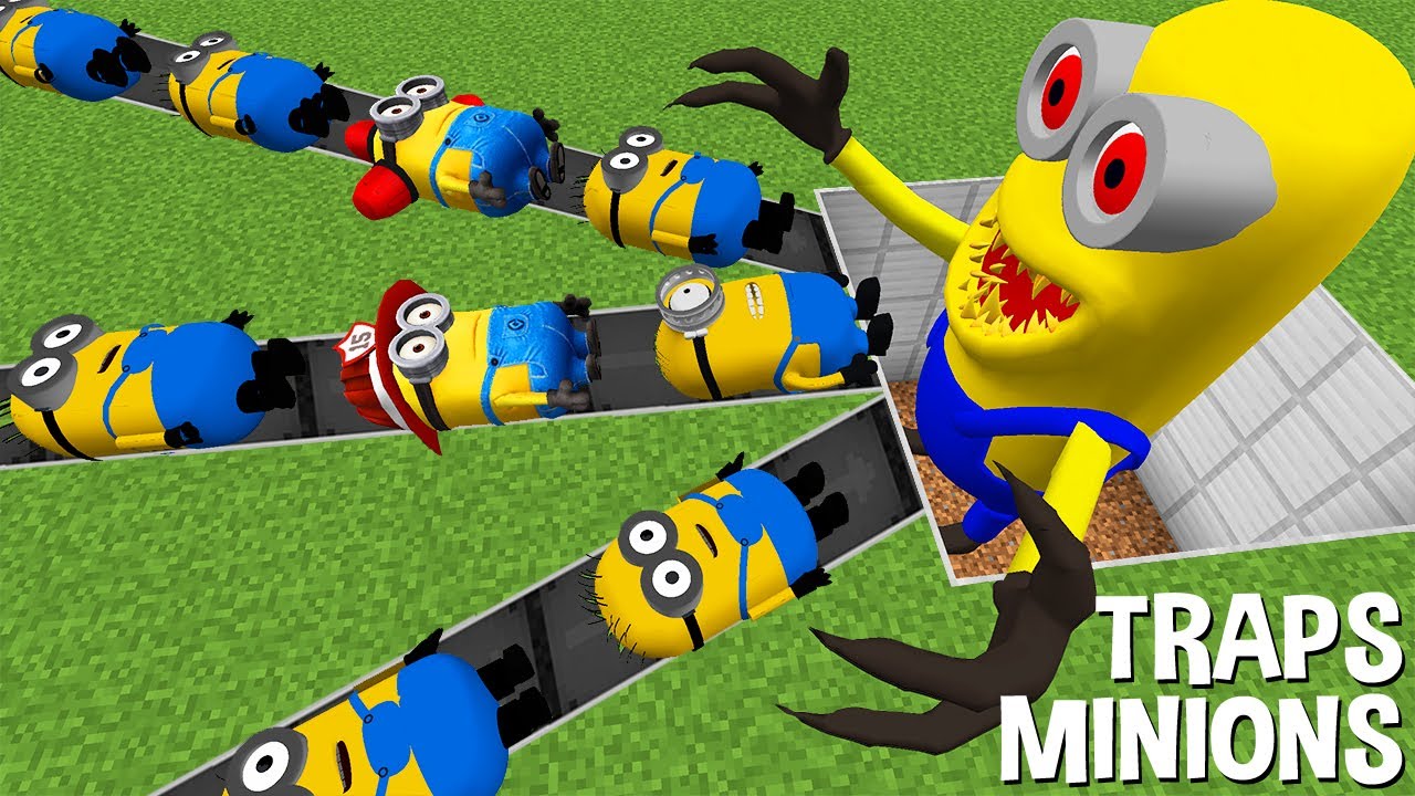 GIANT TRAPS for 1000 MINIONS in MINECRAFT Scary Minion.exe vs Minions ...