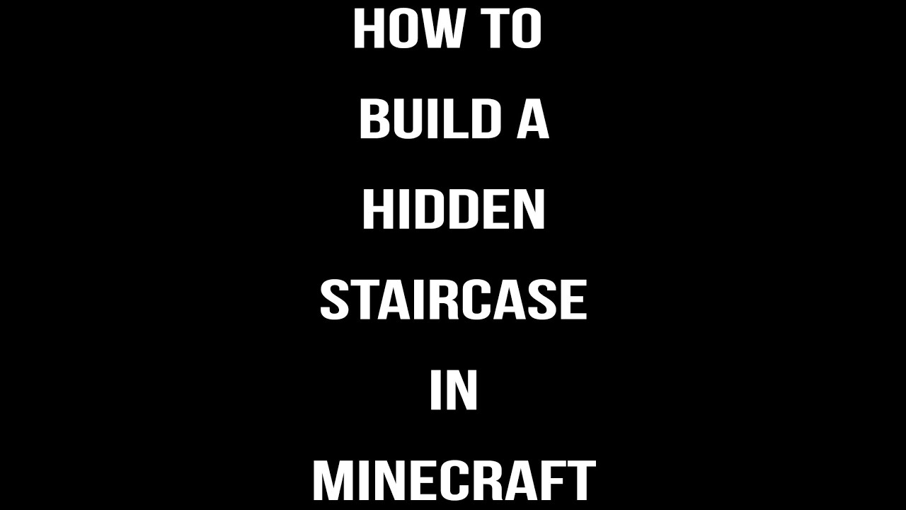 How to build a Hidden Staircase in Minecraft - Minecraft videos