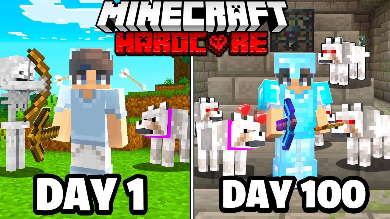 I Survived 100 Days in Hardcore Minecraft.. - Minecraft videos