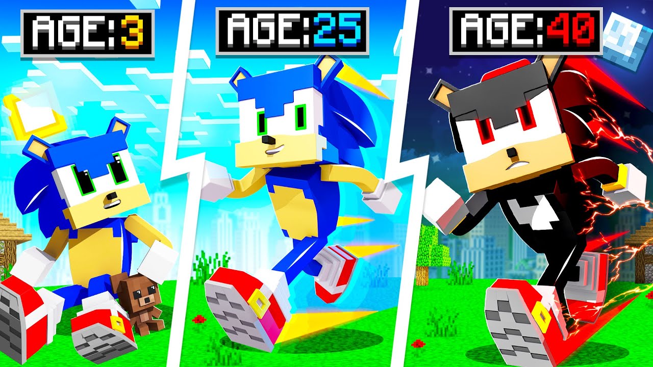 LIFE OF SONIC IN MINECRAFT! - Minecraft videos