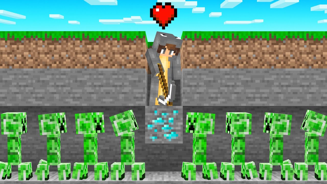 Minecraft 1 HEART ONLY Challenge! - Minecraft videos
