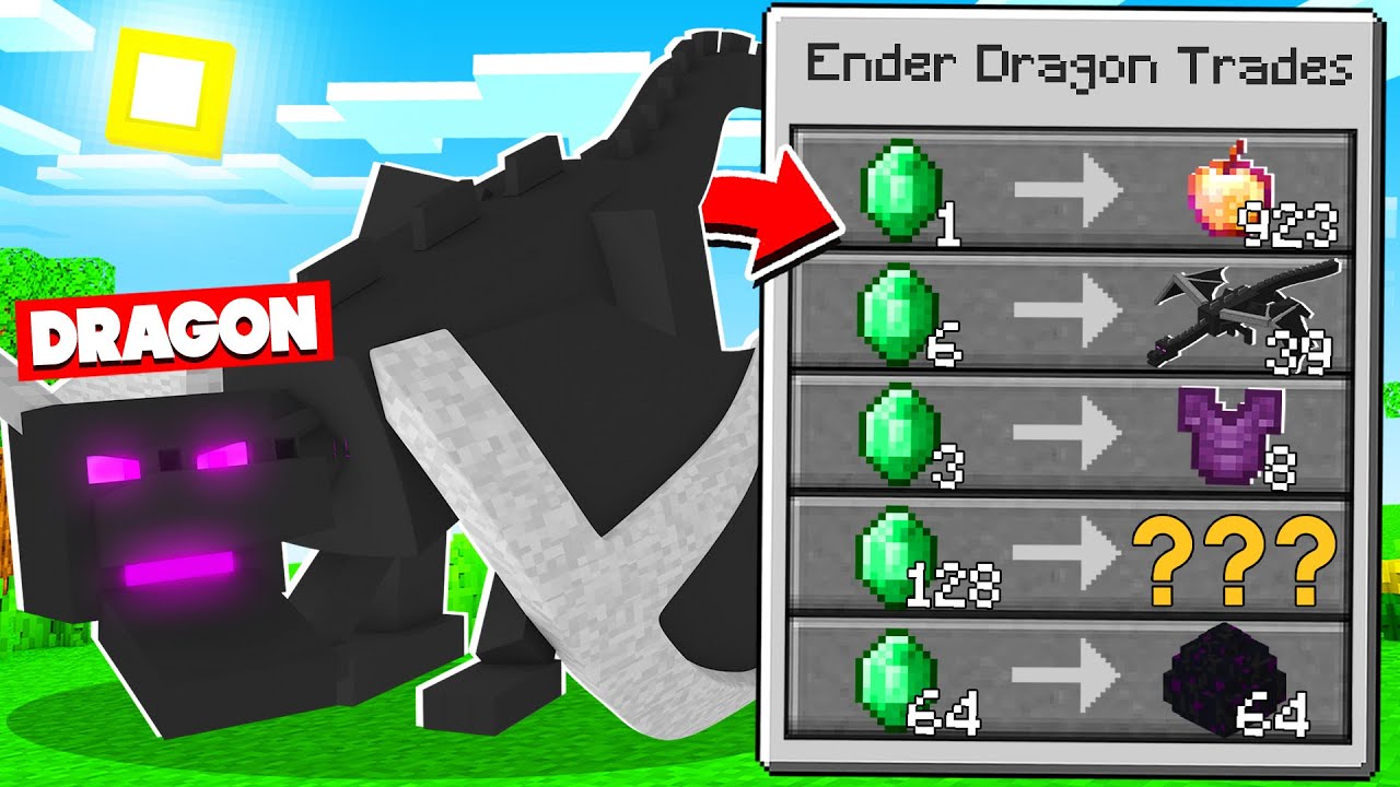 Minecraft But Dragon Trades OP Items - Minecraft videos