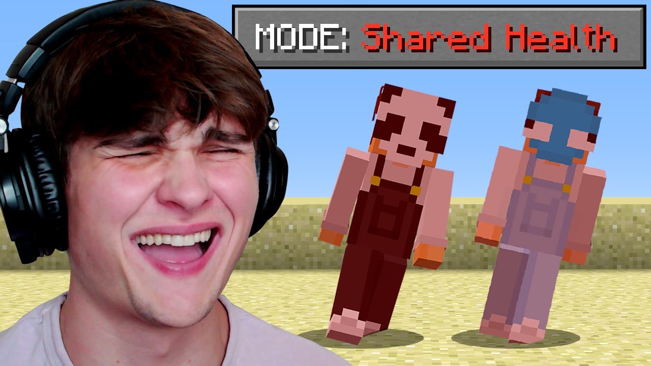 Minecraft, But Our Health Is Shared... - Minecraft videos