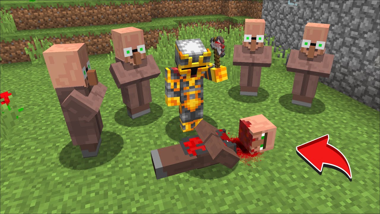 Minecraft FIND VILLAGER KILLER AND THE MURDER MYSTERY WEAPON MOD ...