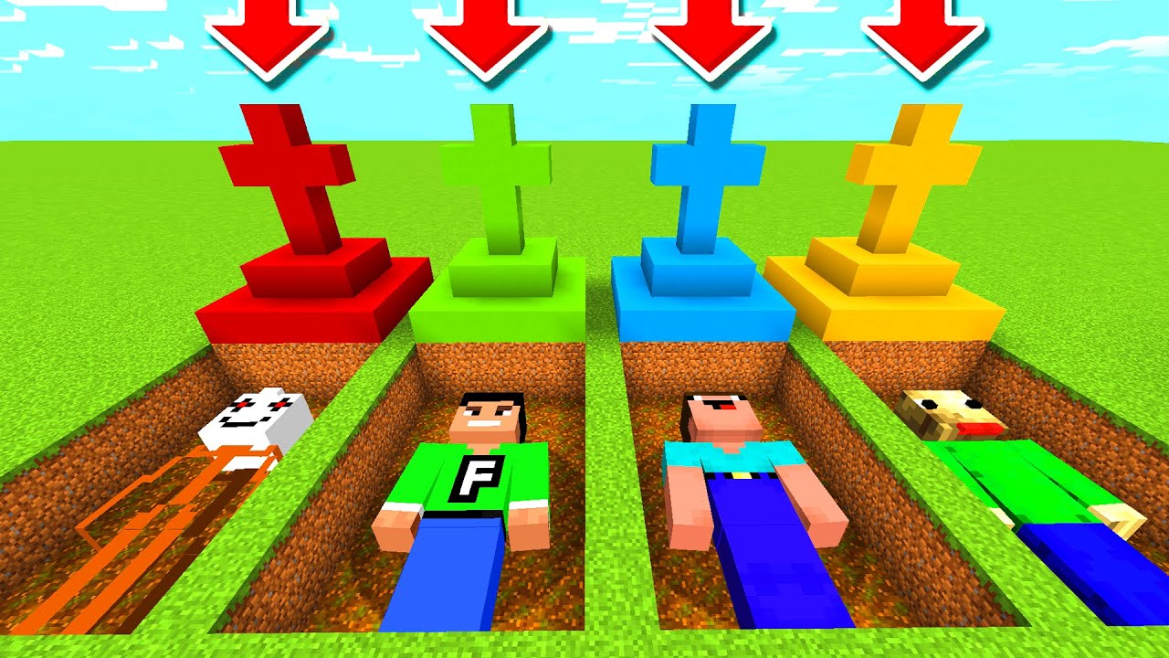 Minecraft PE : DO NOT CHOOSE THE WRONG GRAVE! (FuzionDroid, Milk Walker ...