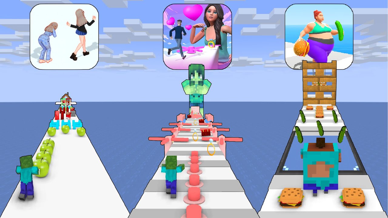 Monster School : ALL RUNNING GAME CHALLENGE - Minecraft Animation ...