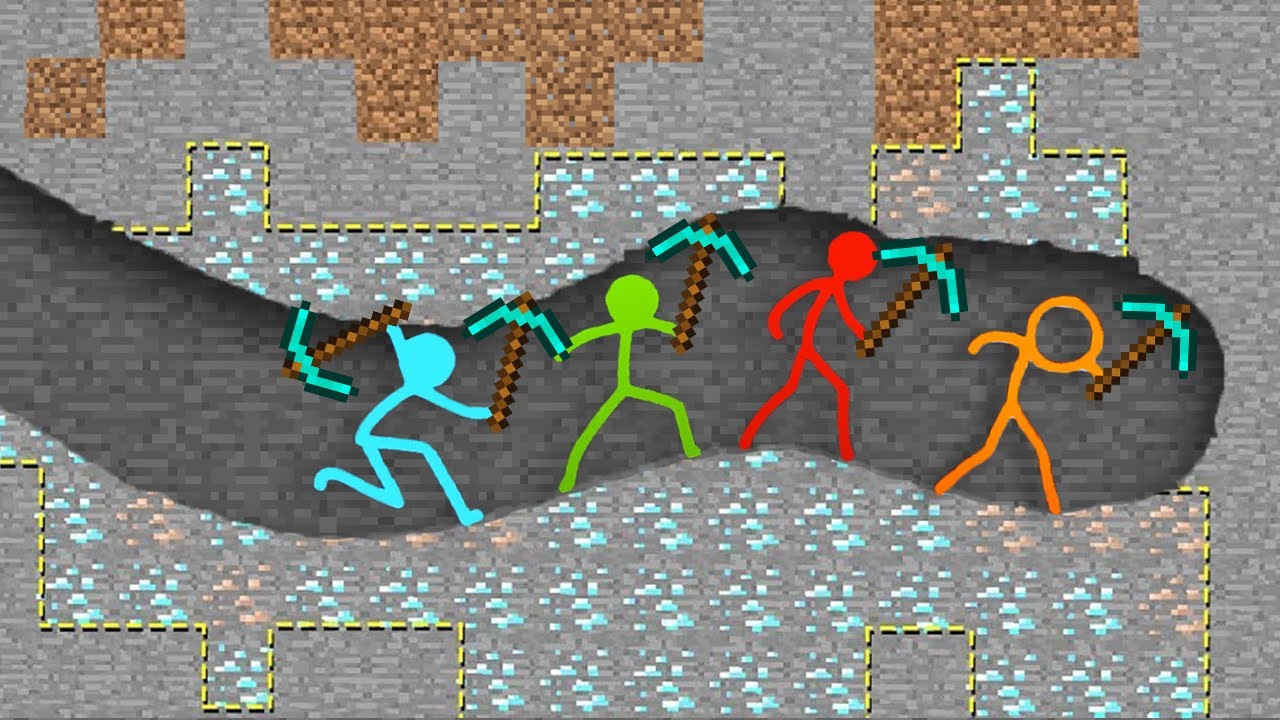 Stickman vs Minecraft Cartoon Stickman Minecraft Animation Stick Man ...