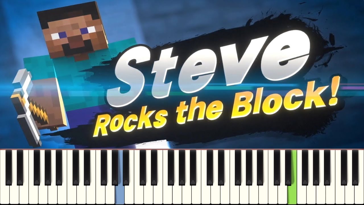 Super Smash Bros Ultimate MINECRAFT - Theme Song Piano Tutorial ...
