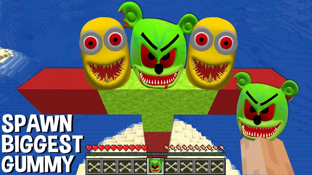 This is a SUPER SECRET WAY TO SPAWN BIGGEST GUMMY BEAR and MINIONS in ...