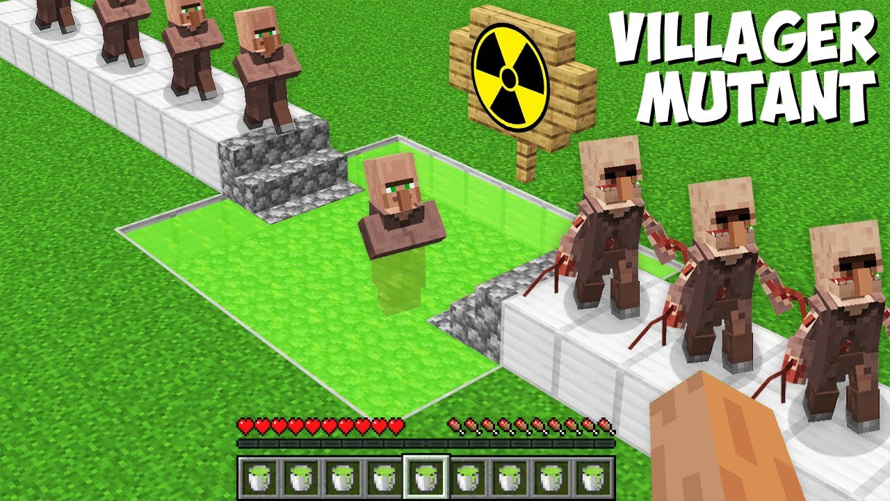 What if YOU CREATE MUTANT VILLAGER in Minecraft ? USING A RADIATION ...