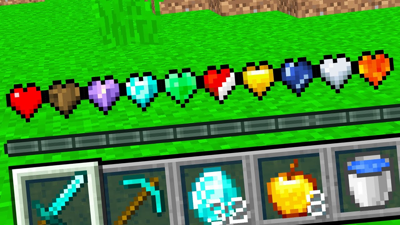 Minecraft But There Are Custom Hearts! - Minecraft videos
