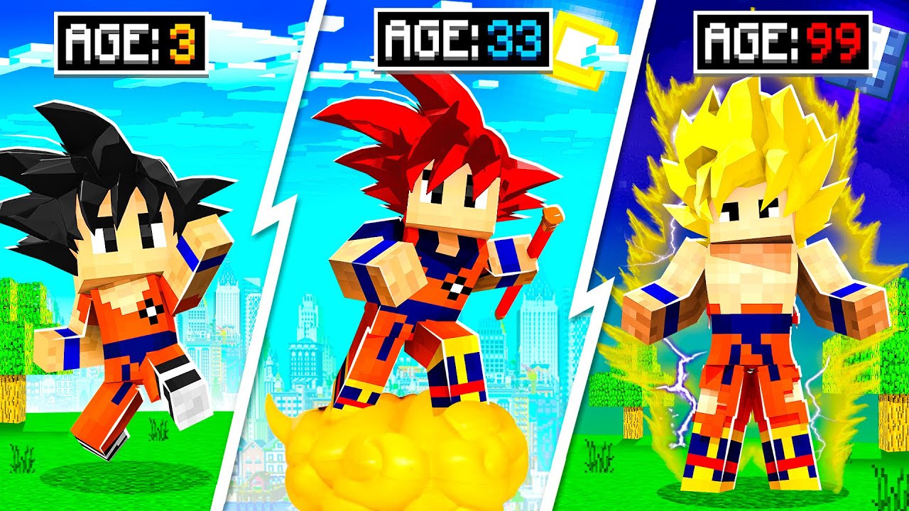 Evolving SUPER SAIYAN into GOD SAIYAN in MINECRAFT! - Minecraft videos